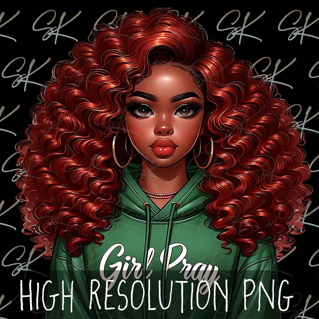 Black Woman Digital Art, Black Woman Clip Art, Transparent Png - Etsy