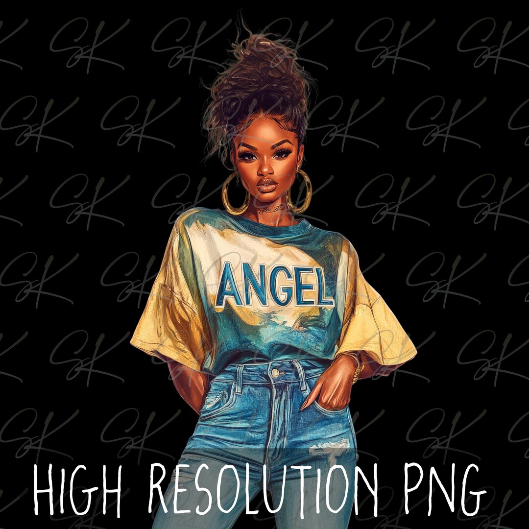 Black Woman Digital Art, Transparent Png, Black Woman Clip Art, Clipart - Etsy