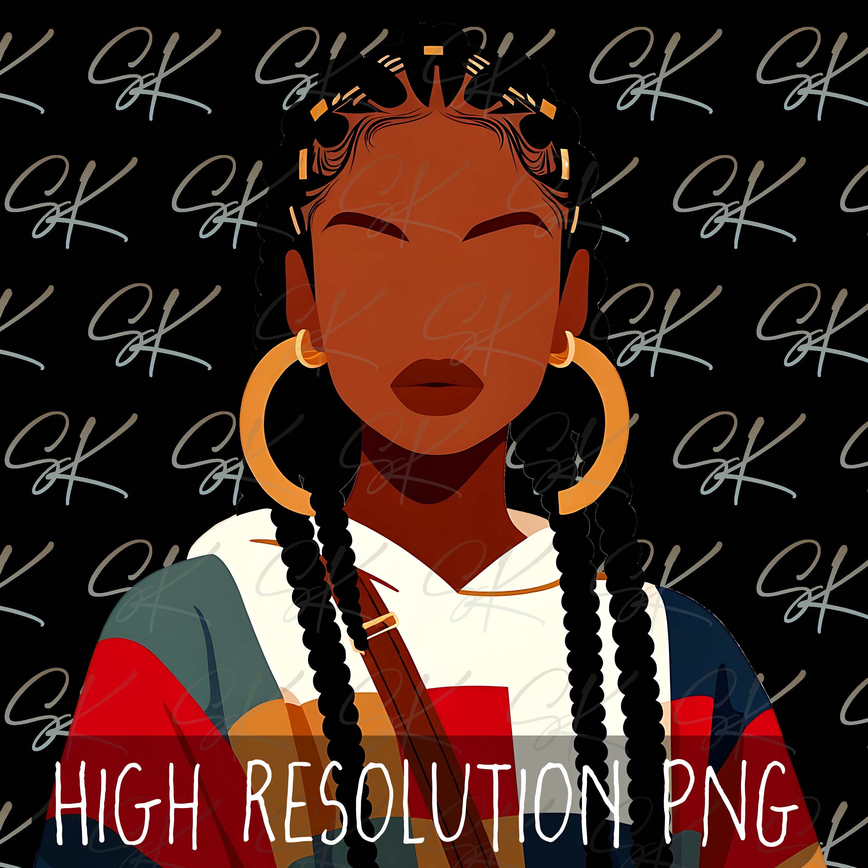 Black Woman Digital Art, Transparent Png, Black Woman Clip Art, Faceless Clipart - Etsy