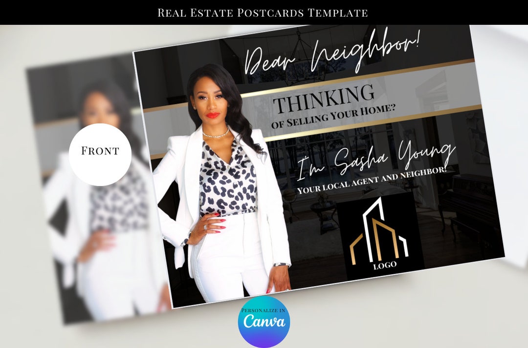 DIY Custom Real Estate Postcards Canva Template - Etsy