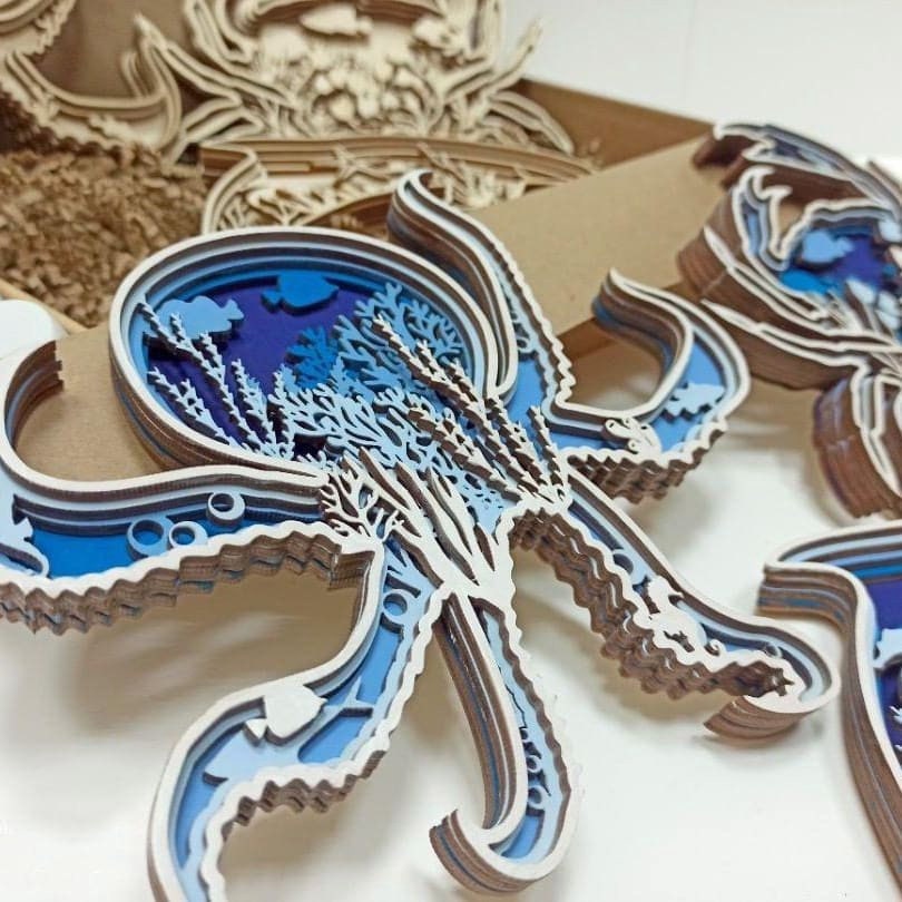 Ocean Wonders: DIY Octopus Craft Kit Create Your Own Colorful Wooden ...