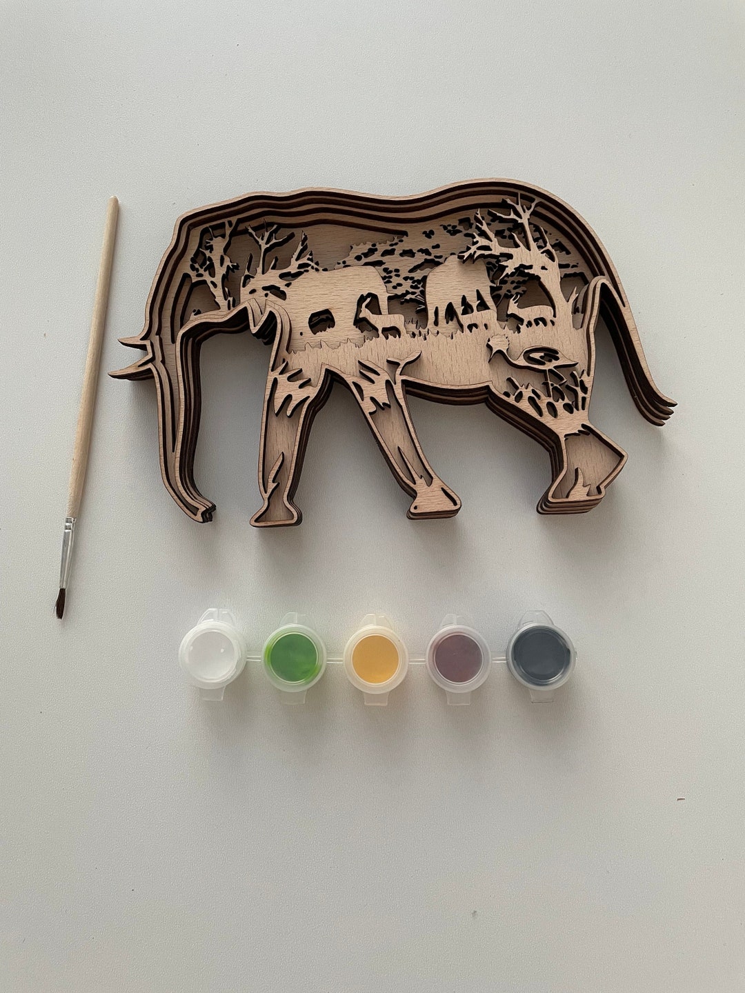 Create Your Own Colorful Elephant Decor With Our DIY Painting Craft Kit ...