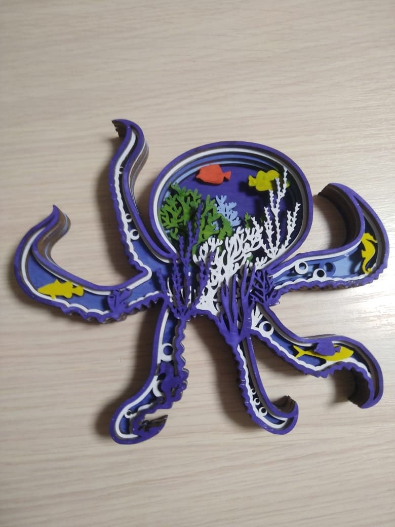 Ocean Wonders: DIY Octopus Craft Kit Create Your Own Colorful Wooden ...