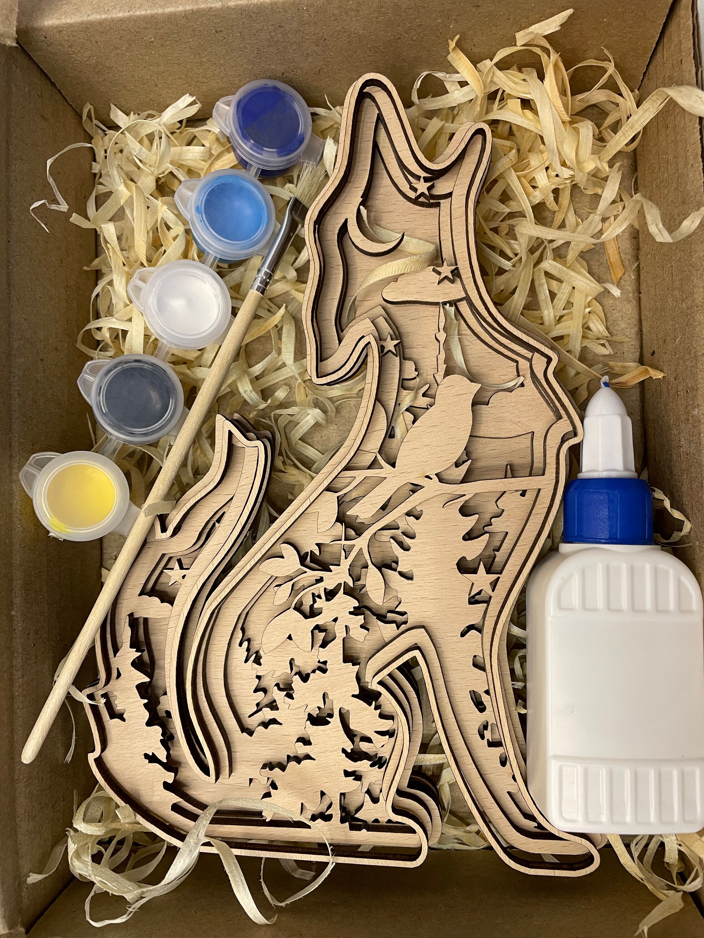 Forest Animals Set With DIY Coloring Kit Perfect for Toddlers and Wood ...