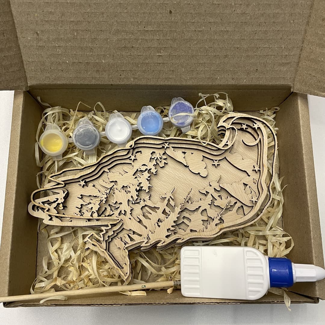 Forest Animals Set With DIY Coloring Kit Perfect for Toddlers and Wood ...