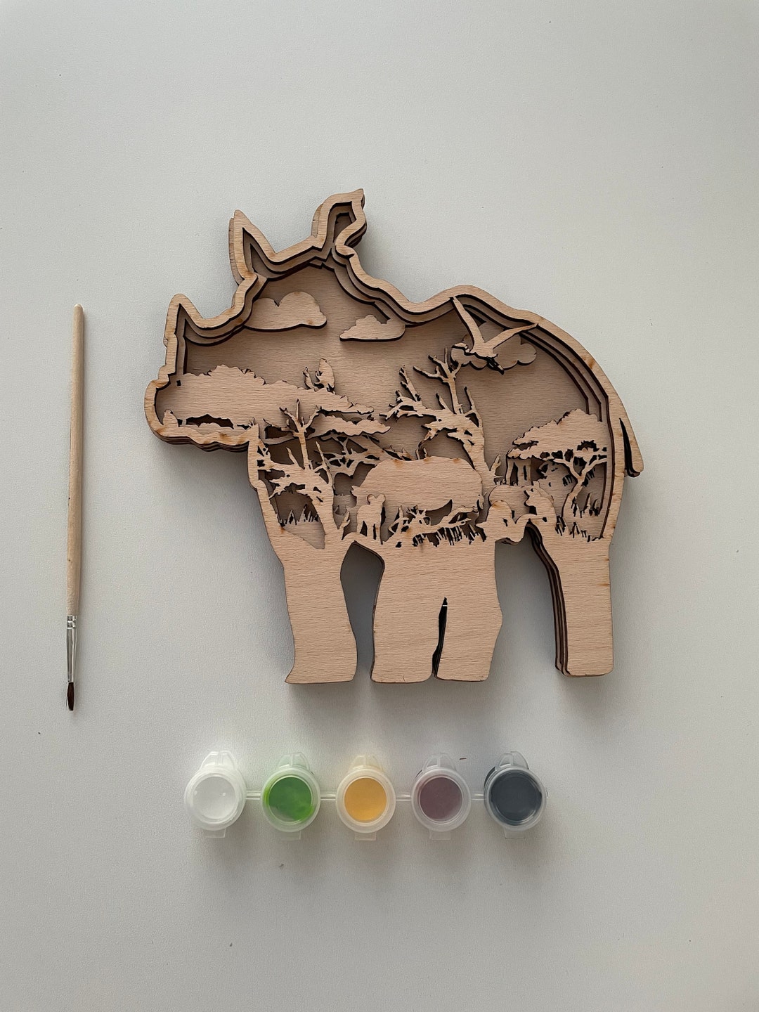 Multilayer Coloring Set DIY Paint Your Own Play Set Birthday Gift Paint ...