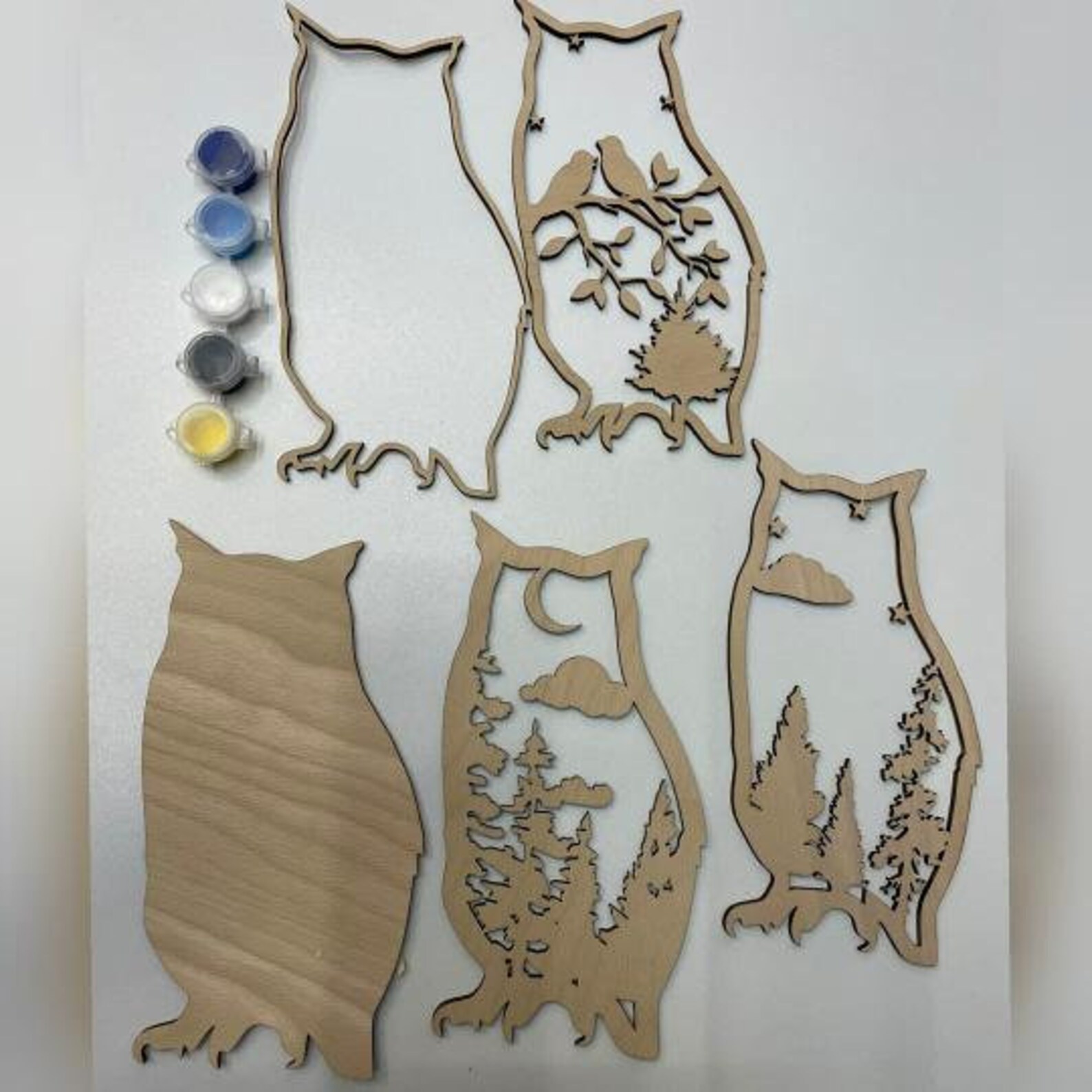 Diy Wood Kit Owl Kids Wood Kit Painting Craft Kit Wood - Etsy