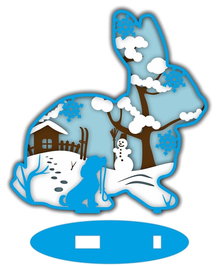 Rabbit Wood Paint Set, Paint Your Own: Play Set Christmas Gift DIY ...