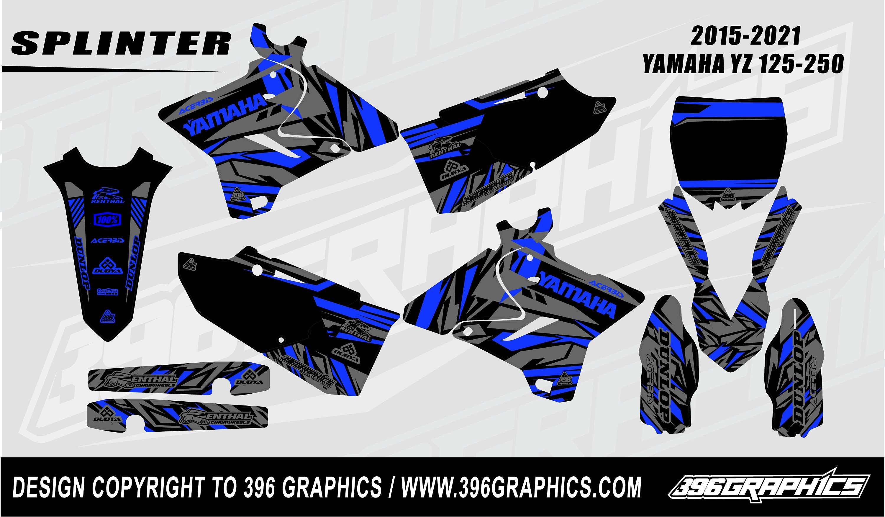 2015-2021 YZ 125-250 Full Graphic Kit Yamaha Motocross - Etsy