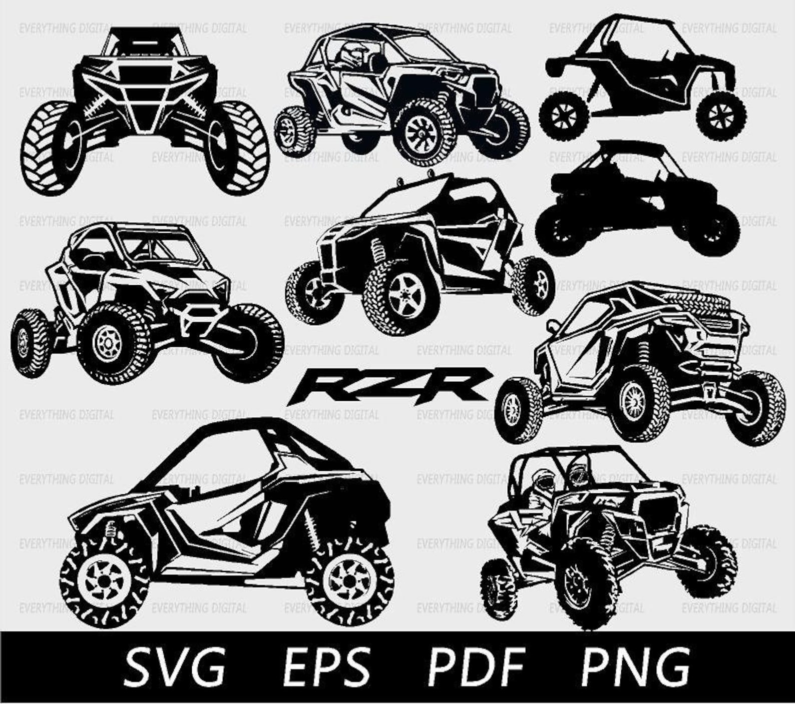 Polaris RZR Svgepspdfpng Sxsutv Bundle Svg RZR Svg - Etsy