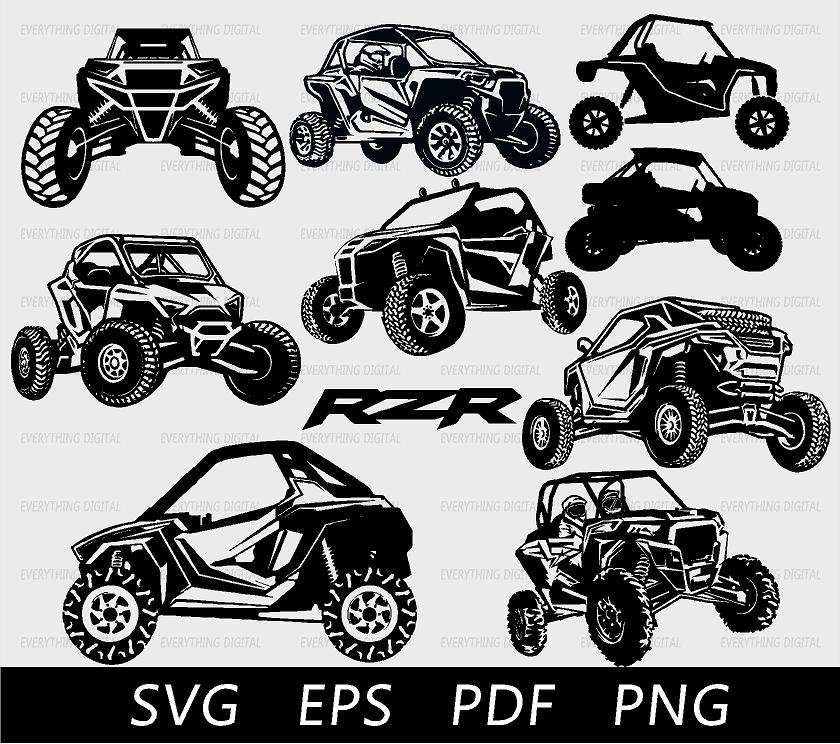 Polaris RZR Svgepspdfpng Sxsutv Bundle Svg RZR Svg - Etsy