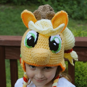 My Little Pony Applejack Crochet Hat Pattern | Pony Crochet Hat ...