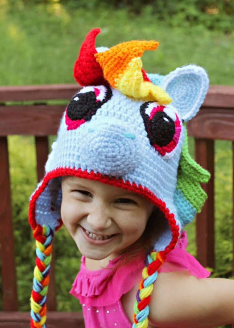 My Little Pony Rainbow Dash Crochet Hat Pattern Rainbow Dash - Etsy New ...