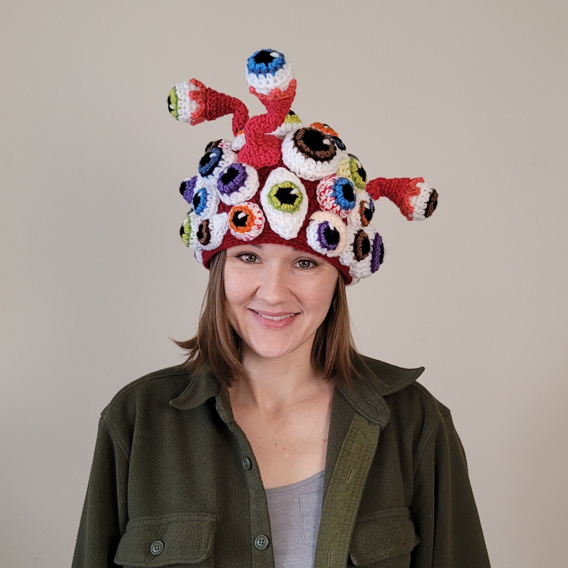 All Seeing Eyeball Crochet Hat PATTERN Spooky Halloween - Etsy