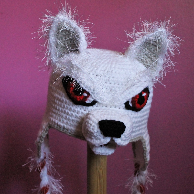 White Wolf Crochet Hat Pattern Dog Beanie Crochet PDF | Etsy