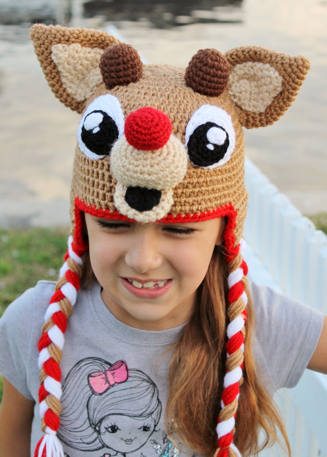 Rudolph the Red Nosed Reindeer Crochet Hat Pattern Kids | Etsy
