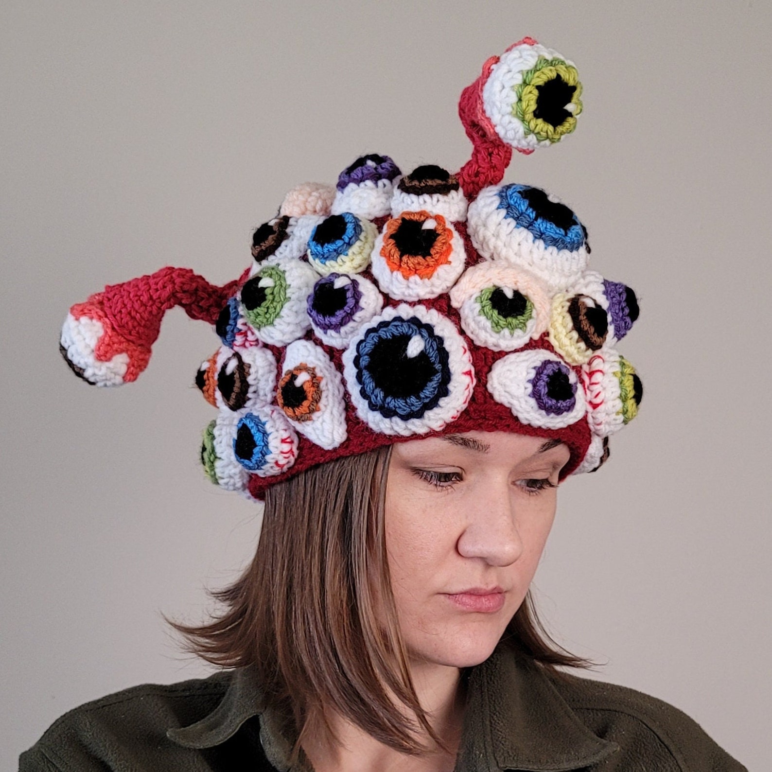 All Seeing Eyeball Crochet Hat PATTERN Spooky Halloween - Etsy