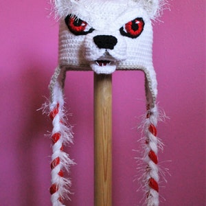 Wolf or Dog Crochet Ear Flap Hat With Braids Pattern PDF - Made by a ...