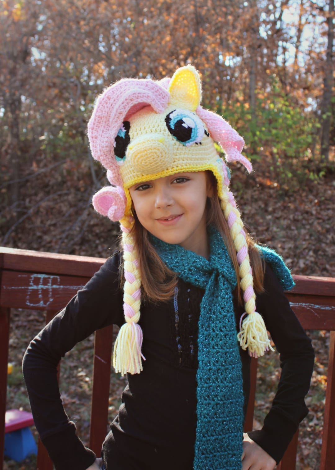 My Little Pony Fluttershy Crochet Hat Pattern | Crochet Unicorn Hat ...