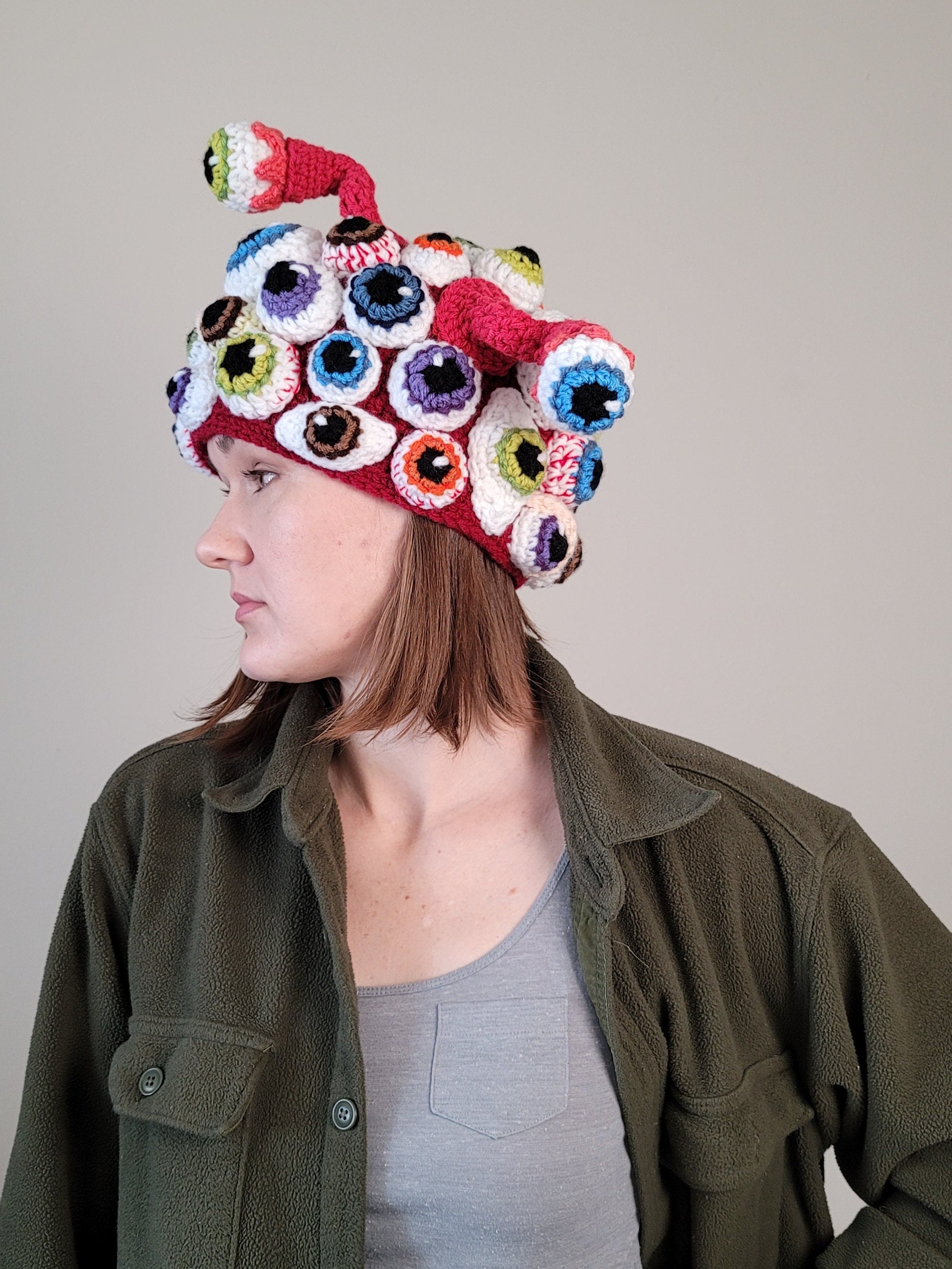 All-seeing Eyeball Crochet Hat Pattern PDF - Original Design - Etsy