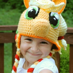 My Little Pony Applejack Crochet Hat Pattern | Pony Crochet Hat ...