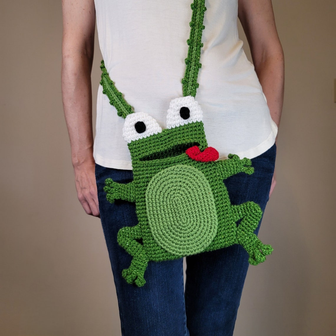 Hungry Frog Purse Crochet Pattern Small Bag Pattern Cell - Etsy