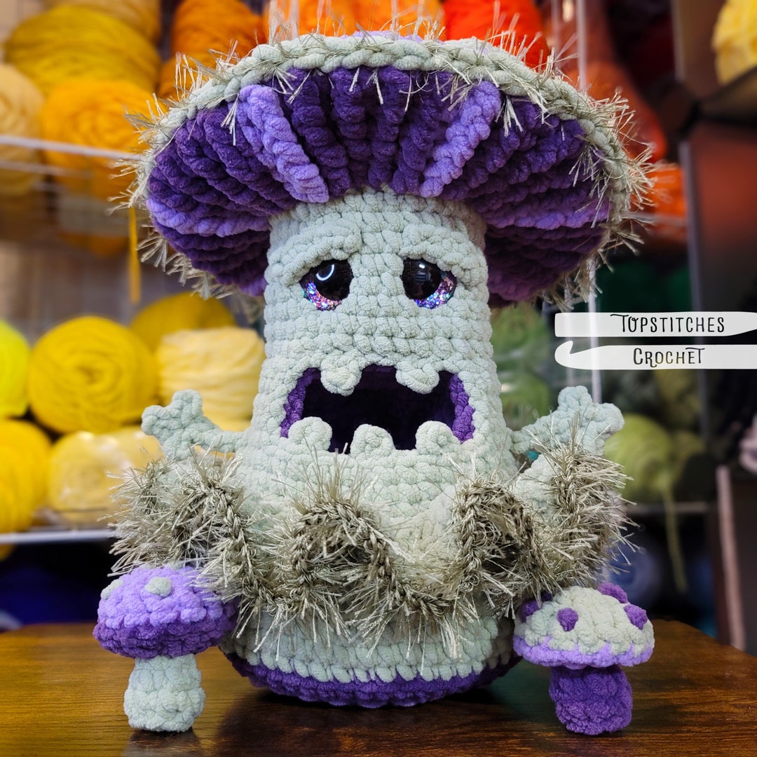 Angry Mushroom Crochet Amigurumi Doll | Weighted Doll With Optional ...