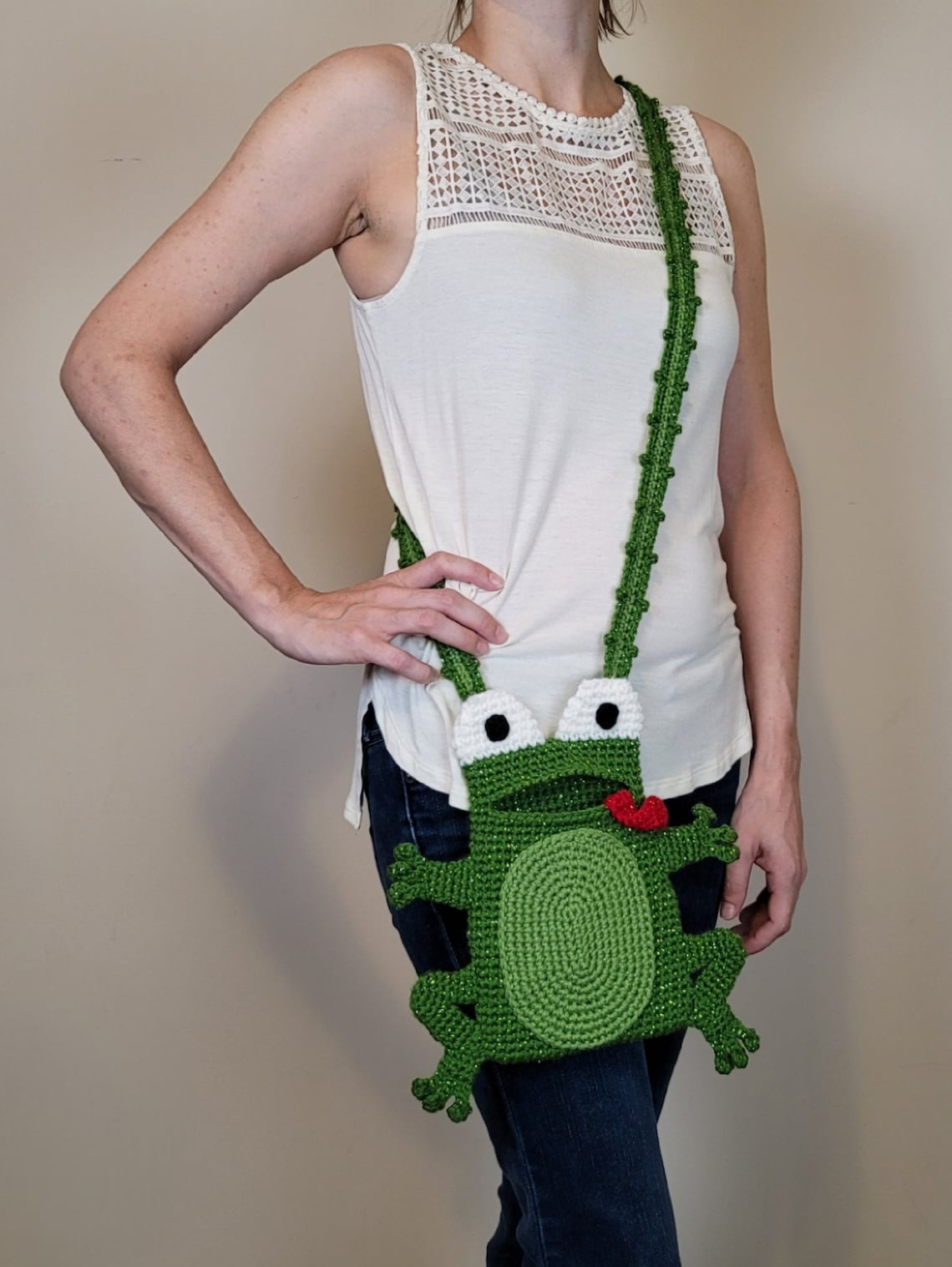Hungry Frog Purse Crochet Pattern Small Bag Pattern Cell - Etsy