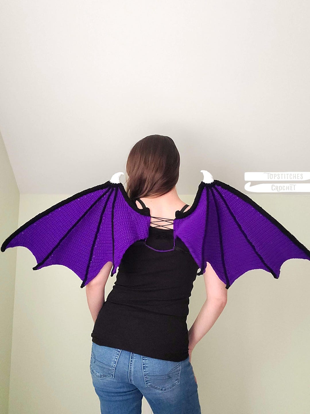 Wearable Crochet Dragon or Bat Wings Pattern PDF - Designed and Tested ...