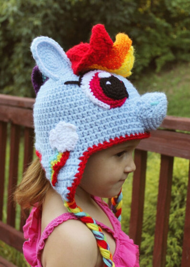 My Little Pony Rainbow Dash Crochet Hat Pattern Rainbow Dash - Etsy New ...