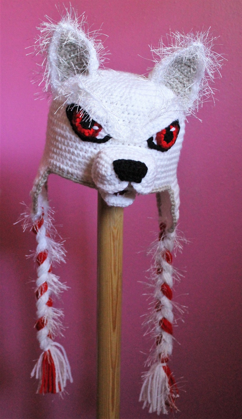 White Wolf Crochet Hat Pattern Dog Beanie Crochet PDF | Etsy