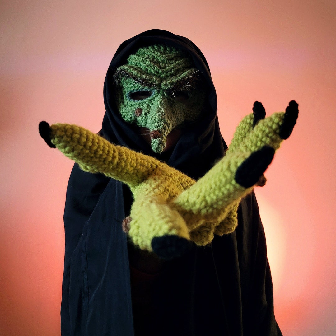 Witch Crochet Halloween Mask Pattern Goblin, Orc, Hag, Dark Elf, Troll ...
