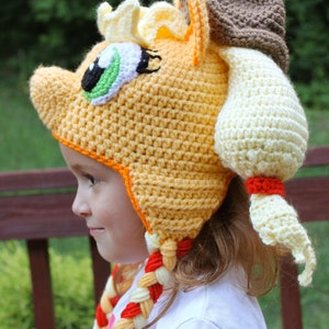 My Little Pony Applejack Crochet Hat Pattern | Pony Crochet Hat ...