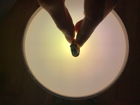 Silver ring with sapphire *** "Ceylon" *** 925 silver… - Gem