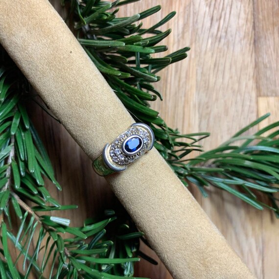 Silver ring with sapphire *** "Ceylon" *** 925 silver… - Gem