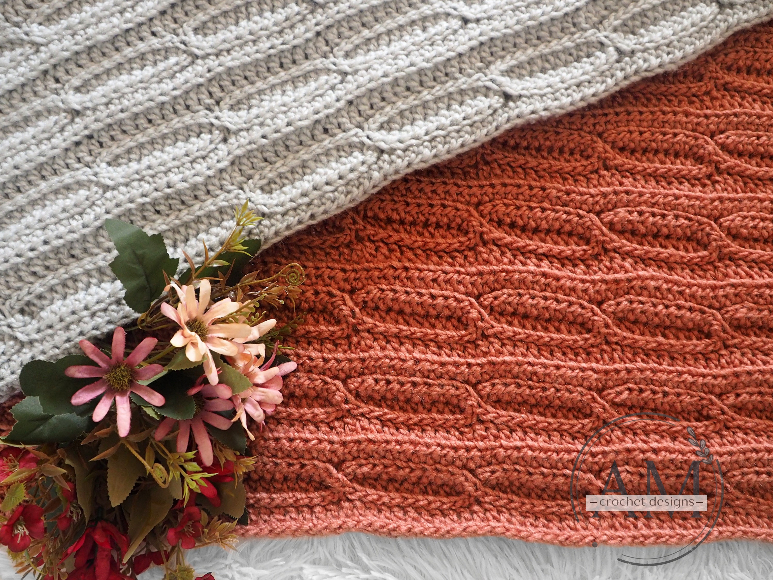 CROCHET PATTERN Thin cables knit-look | Etsy