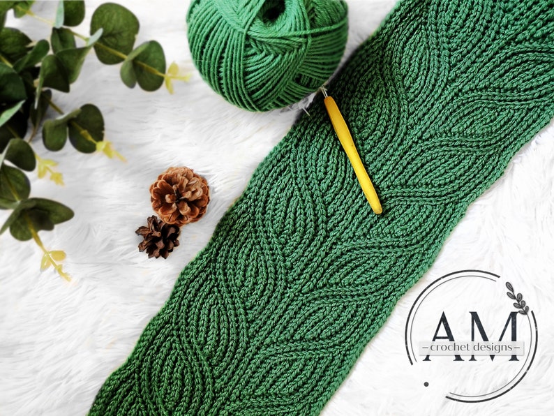 CROCHET PATTERN LAUREL 1 Leafy Stitchery for Any Rectangular - Etsy