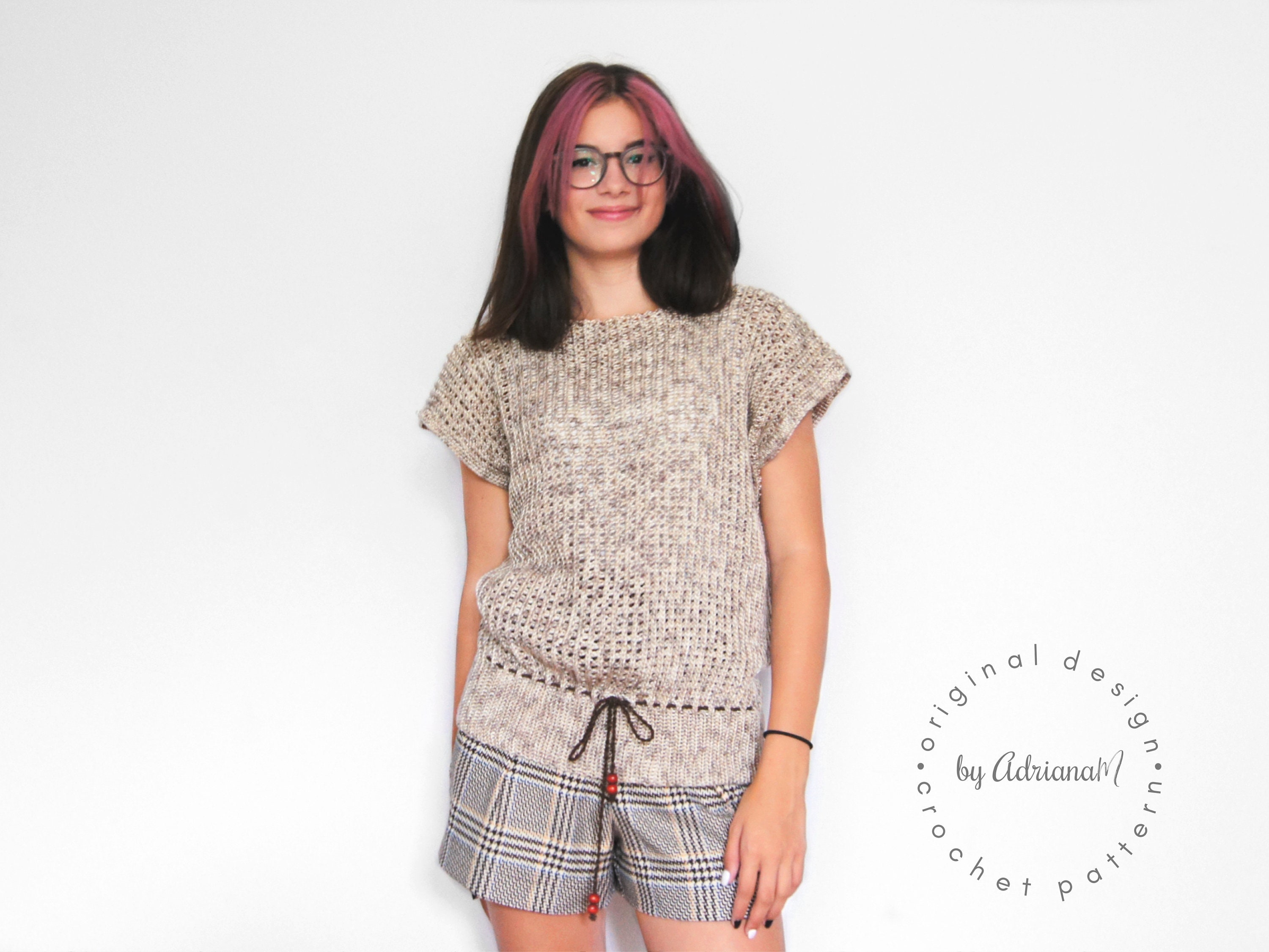 Crochet Pattern- Knit-look Summer BREEZY Top,jumper,pullover,loose Fit ...