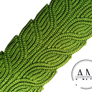 CROCHET PATTERN- FOLIAGE Scarf,shawl,cowl,textured,ribbed,twists,knit ...