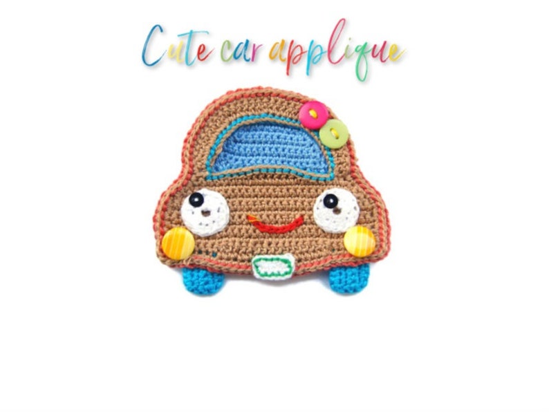 Crochet Pattern - Car Applique - Instant Download, Boys Applique ...