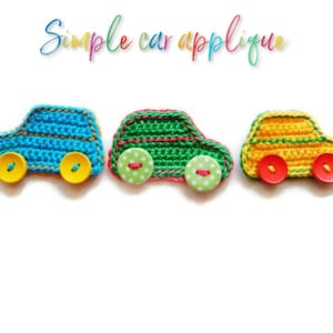 Crochet Pattern: Car Applique in 2 Different Sizes- Instant Download ...