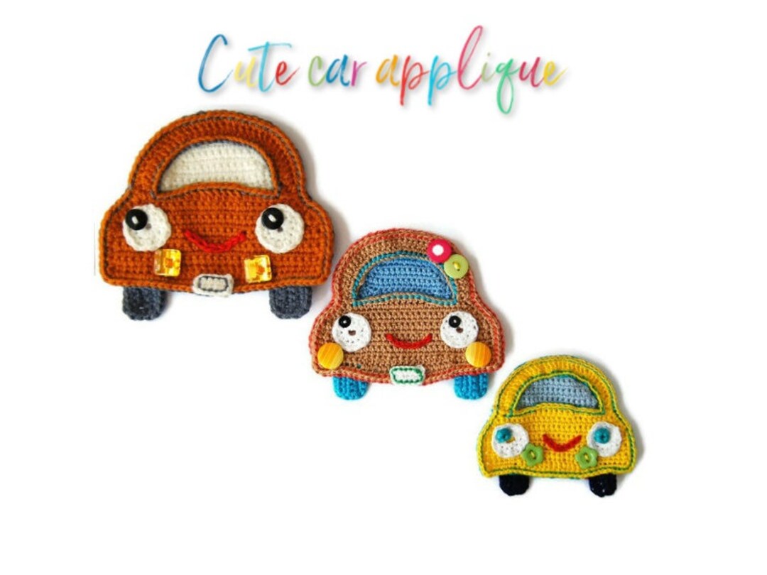 Crochet Pattern - Car Applique - Instant Download, Boys Applique ...