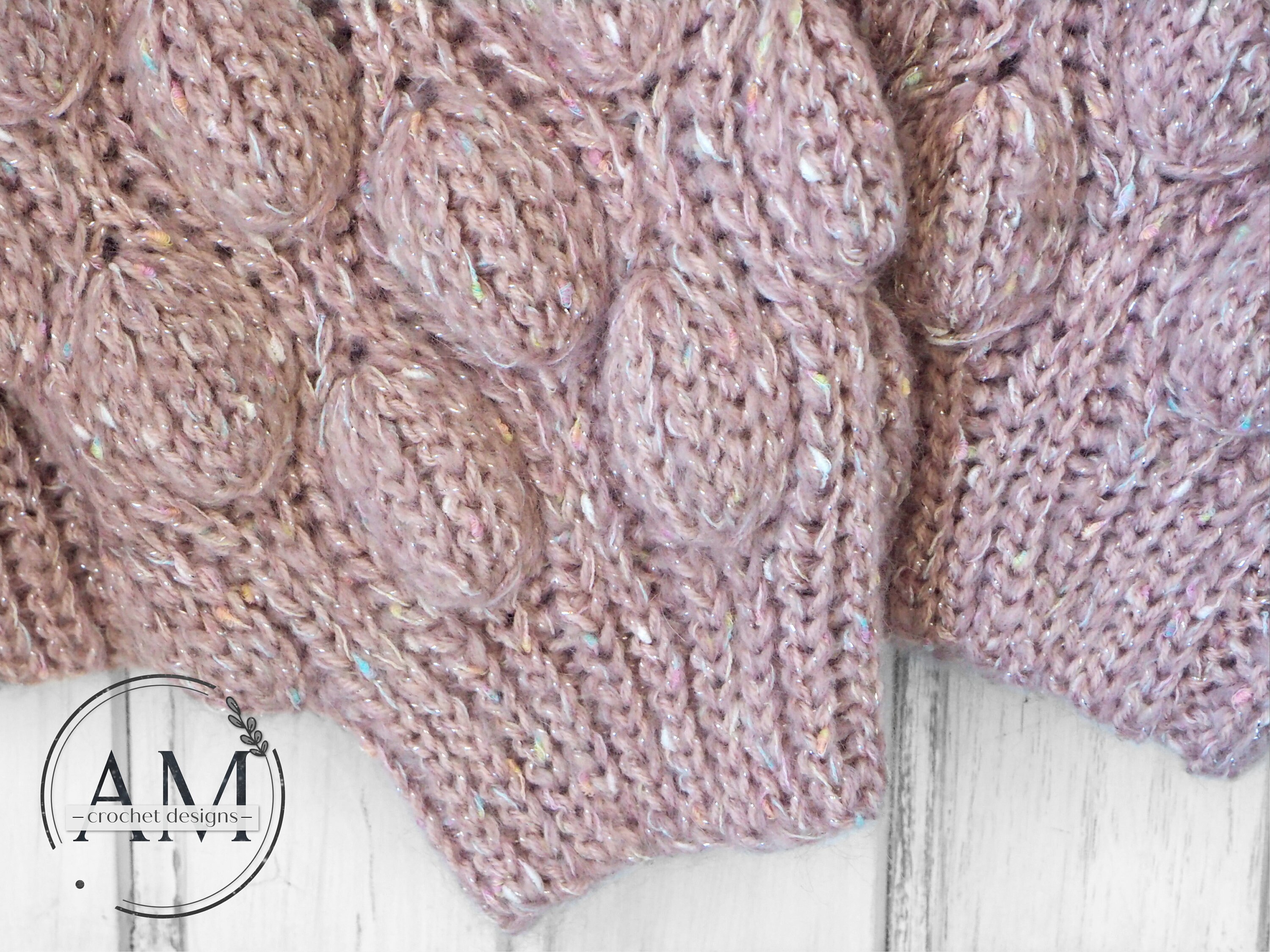 CROCHET PATTERN- BOBBLES Knit-look Cardigan, Jumper, Pullover, Sweater ...