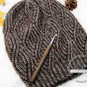 CROCHET PATTERN- GIANNA Knit-look Slouchy Cropped Beanie,hat ...