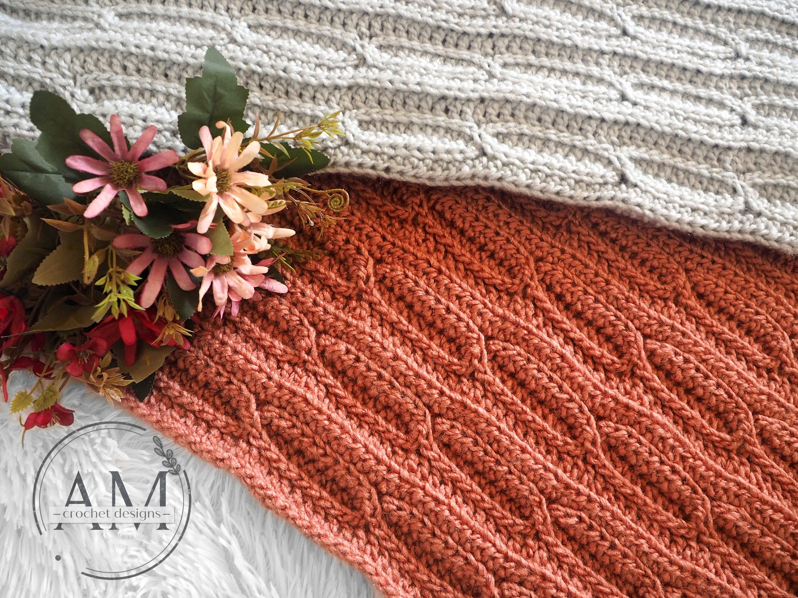 CROCHET PATTERN Thin Cables Knit-look - Etsy