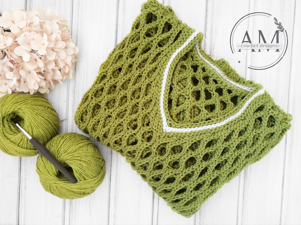 Crochet Pattern Knit-look HOLEY | Etsy