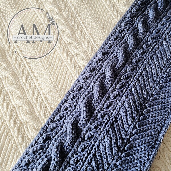 Celtic Aran Afghan Cable Knit Afghan Aran Afghan PDF Knitting Pattern ...