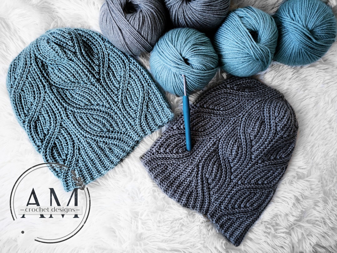 CROCHET PATTERN- LAUREL Knit-look Slouchy Cropped Beanie,hat ...