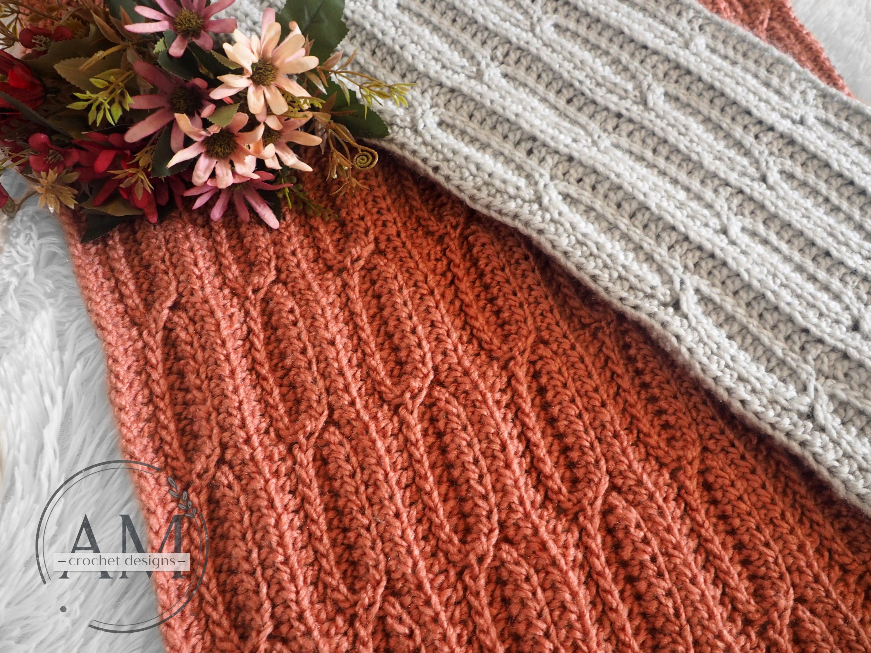 CROCHET PATTERN Thin Cables Knit-look | Etsy