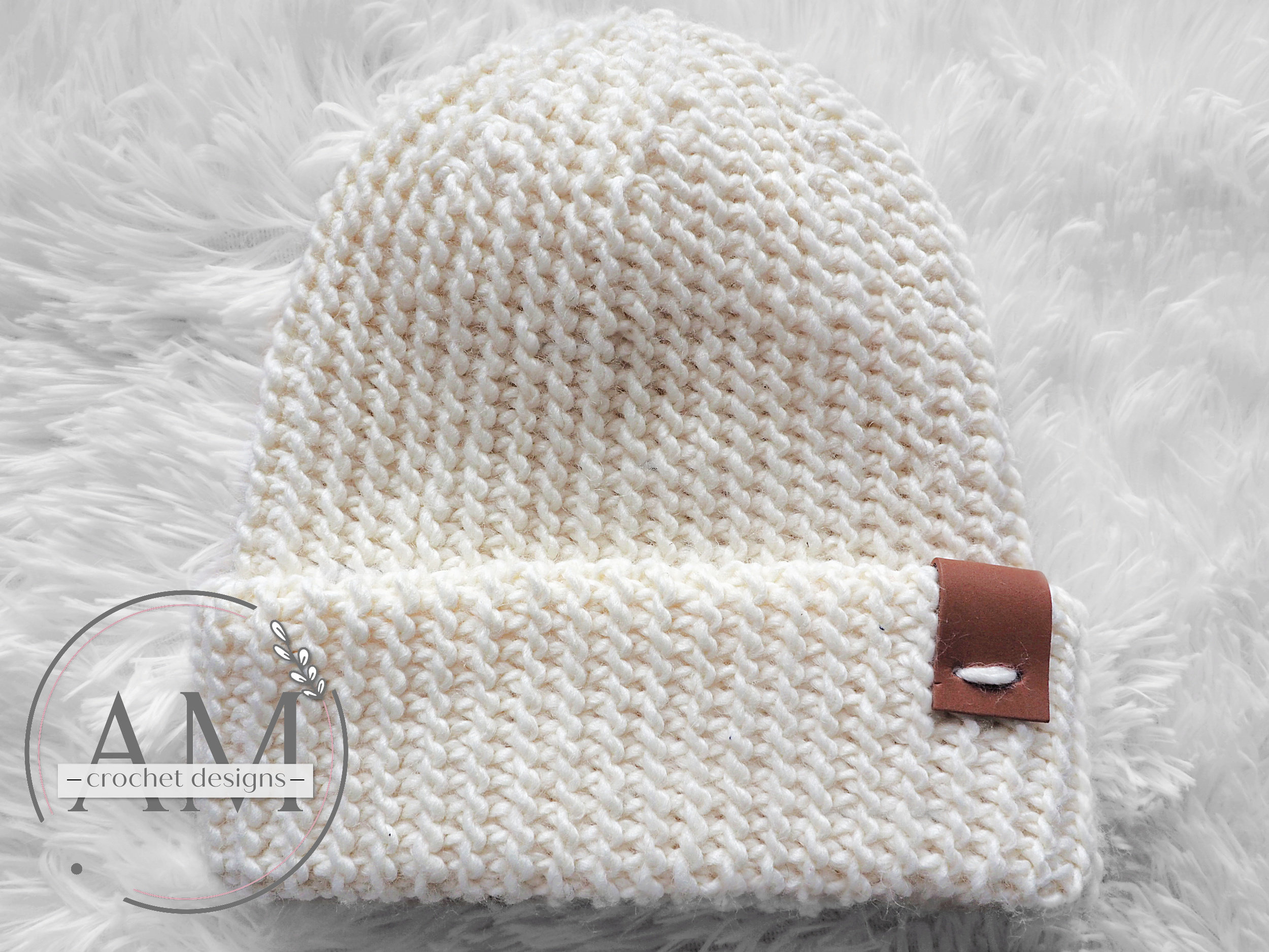 CROCHET PATTERN- CARTER Knit-look Fisherman Style Beanie, Hat, Cropped ...